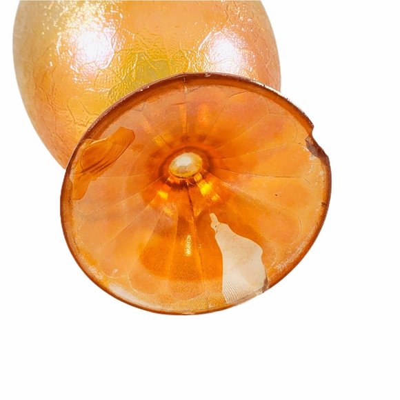 Imperial Glass | Dining | Vintage Marigold Candy Dish Lidded Crackle ...